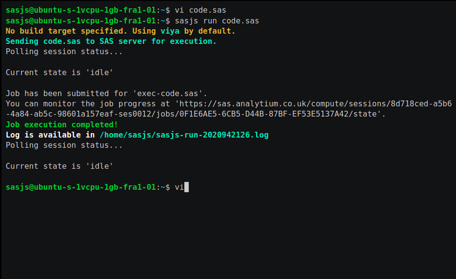 Running Sas Code From The Commandline Sas Dev Ops With Sasjs Cli